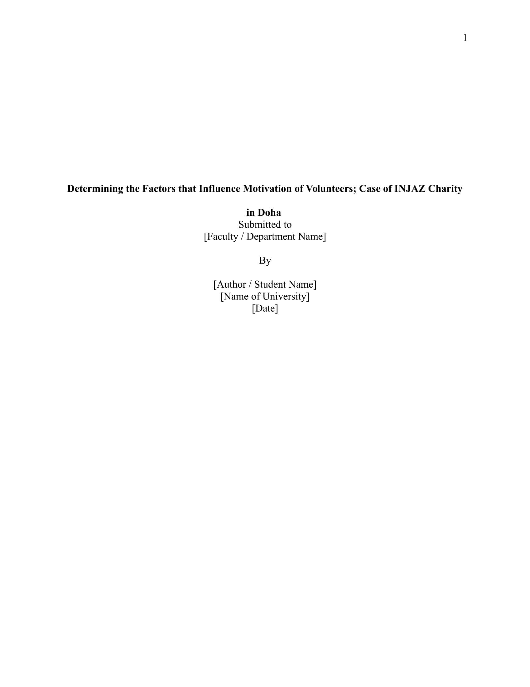 Dissertation samples written by our team